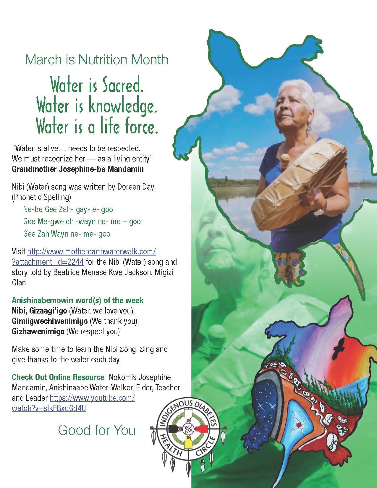 Water is Sacred. Water is knowledge. Water is a life force. – IDHC