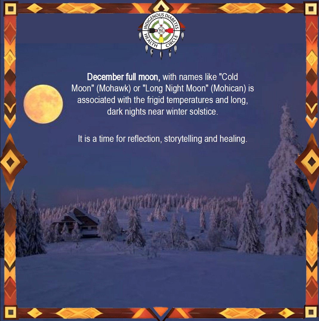 "Cold Moon" (Mohawk) or "Long Night Moon" (Mohican) – IDHC